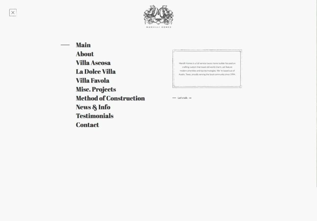 Austin Web Design + Construction / Builder Industry Website + Marsilli